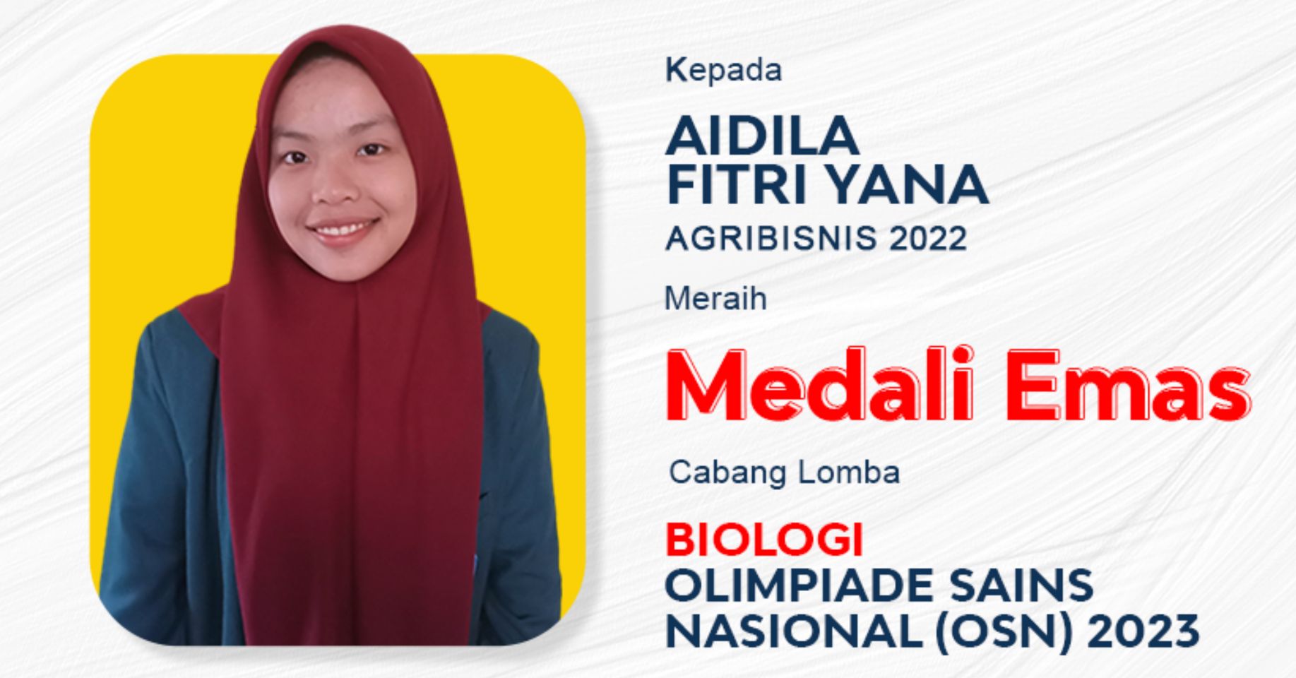 Selamat! Mahasiswi Unila Aidila Fitri Yana Raih Medali Emas di IOS 2023 ...