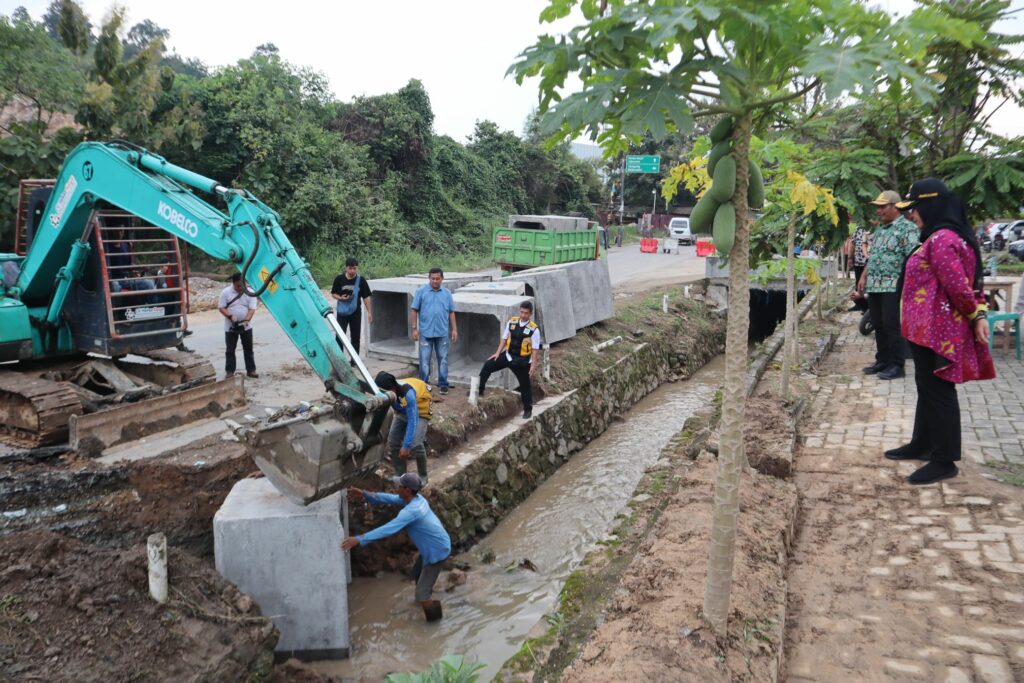 Pantau Pemasangan Box Culvert, Eva Dwiana: Perlancar Aliran Air - SMARTNEWS.ID