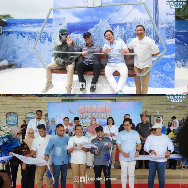 Egi-Syaiful Resmikan Jungle Sea Theme Park Pertama di Provinsi Lampung - SMARTNEWS.ID
